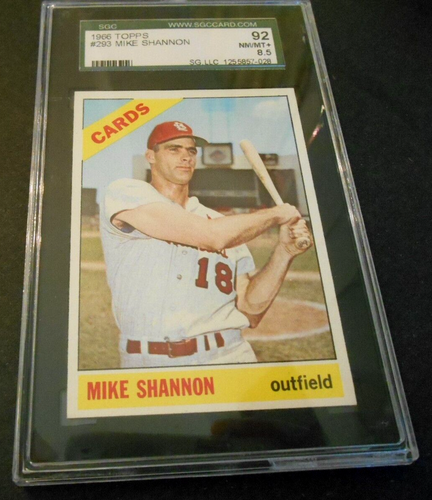 1966 Topps #293 MIKE SHANNON St. Louis Cardinals SGC 92 NM/MT+ 8.5 | eBay