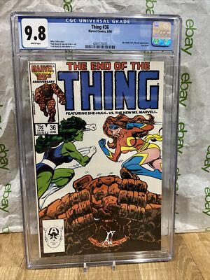 THING #36 (Marvel Comics, 1986) CGC Graded 9.8 ~ MS. MARVEL ~ WHITE ...