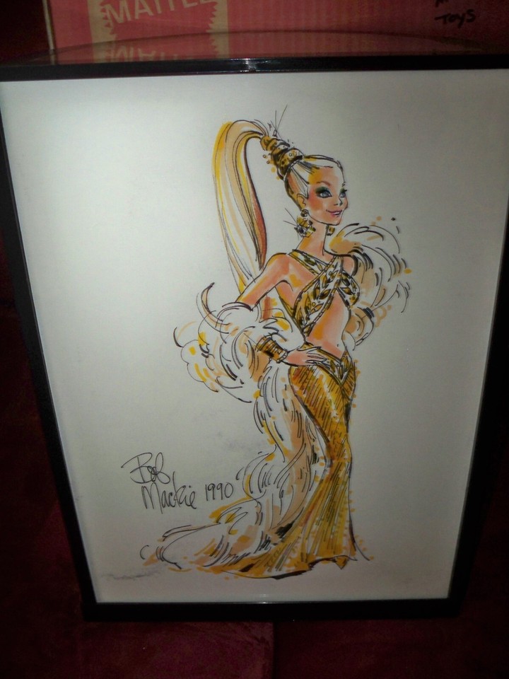 Barbie Girl Doll Bob Mackie Gold MIB with Shipper Mattel 1990 Read All ...