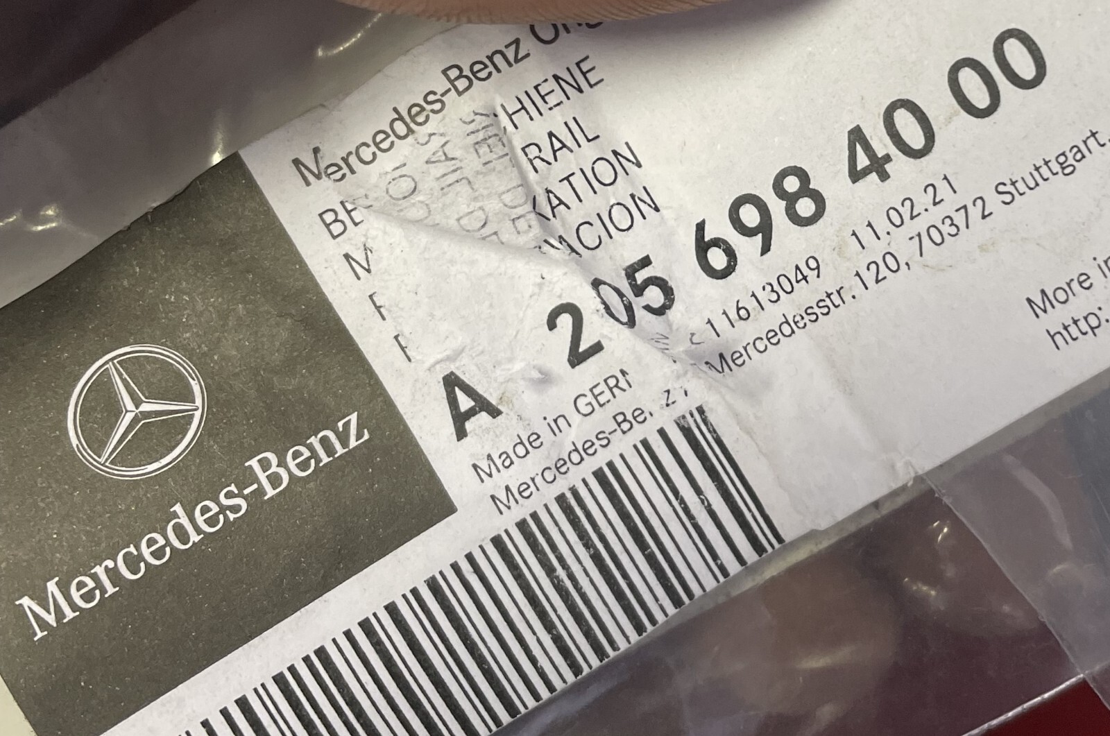 Mercedes C-Klasse W205 Befestigungsschiene Halter Schweller Rechts ...