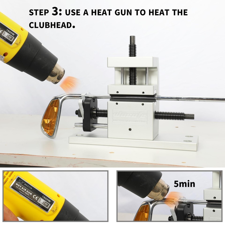 Golf Club Head Removal Machine Shaft Puller Repair Tool for All Shafts ...