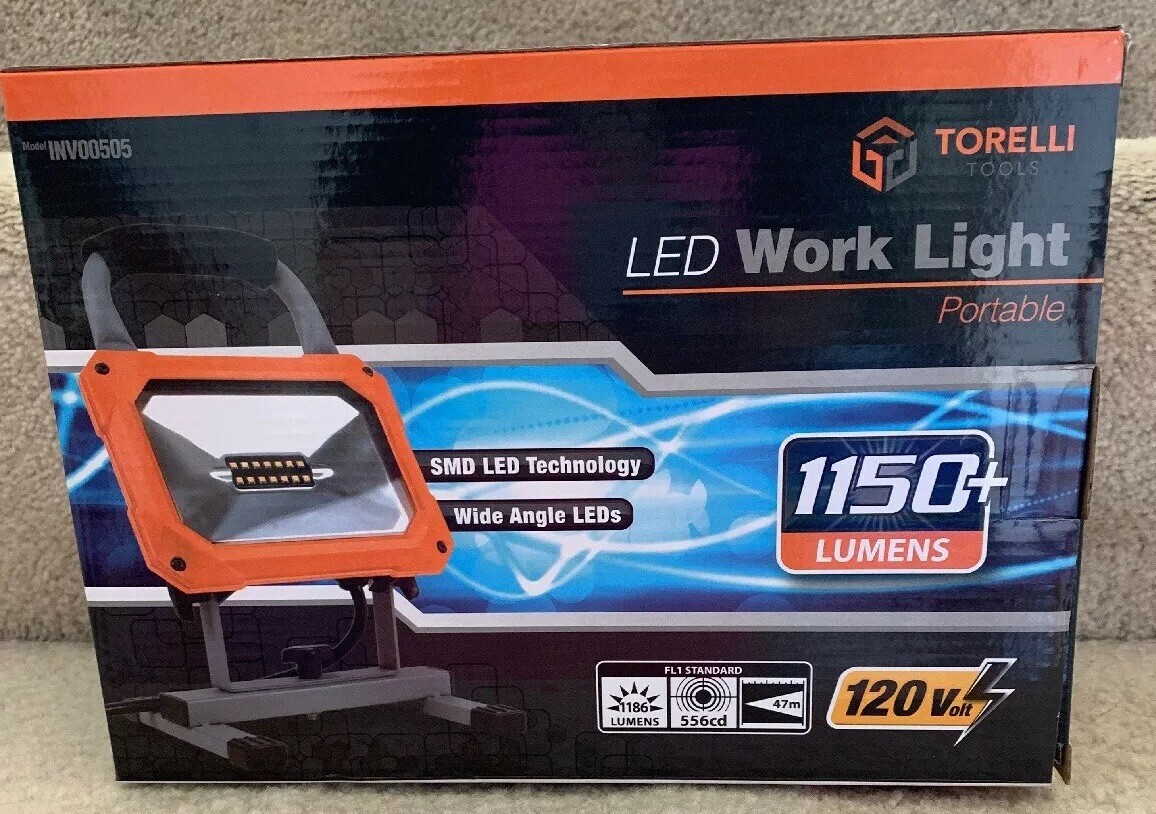 Torelli LED Work Light model INV00505, 1150+ Lumens, Wide Angle LED's ...