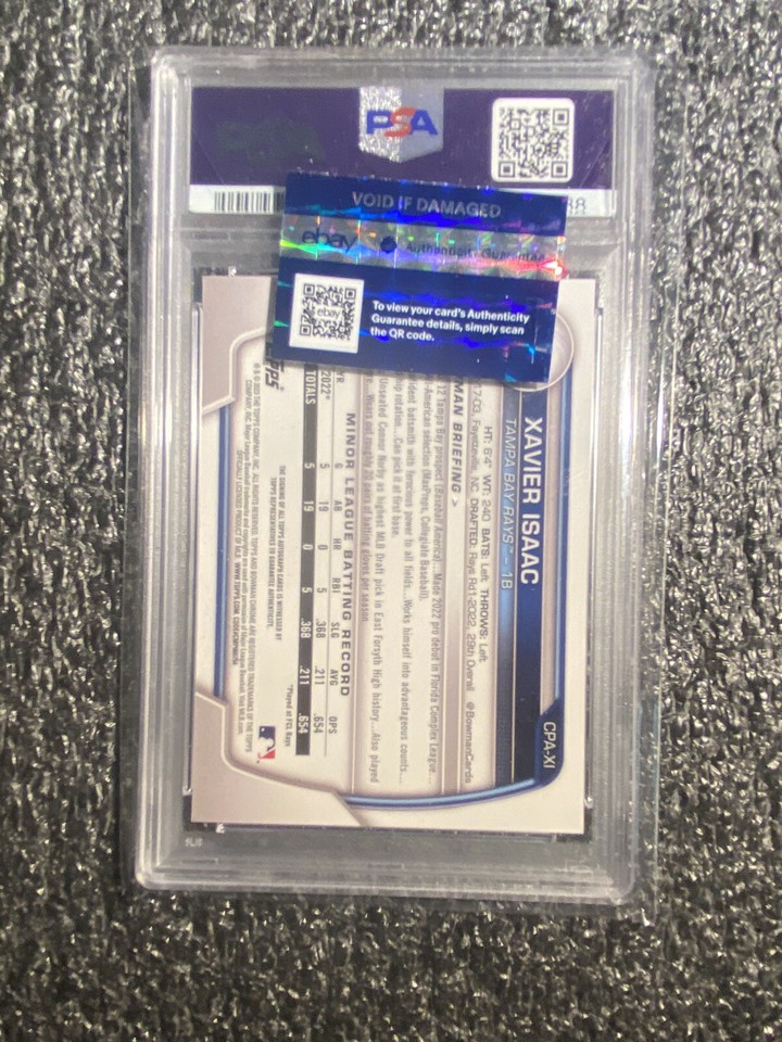 2023 Bowman Chrome 1st Xavier Isaac /99 Green Shimmer Auto #CPA-XI Rays ...