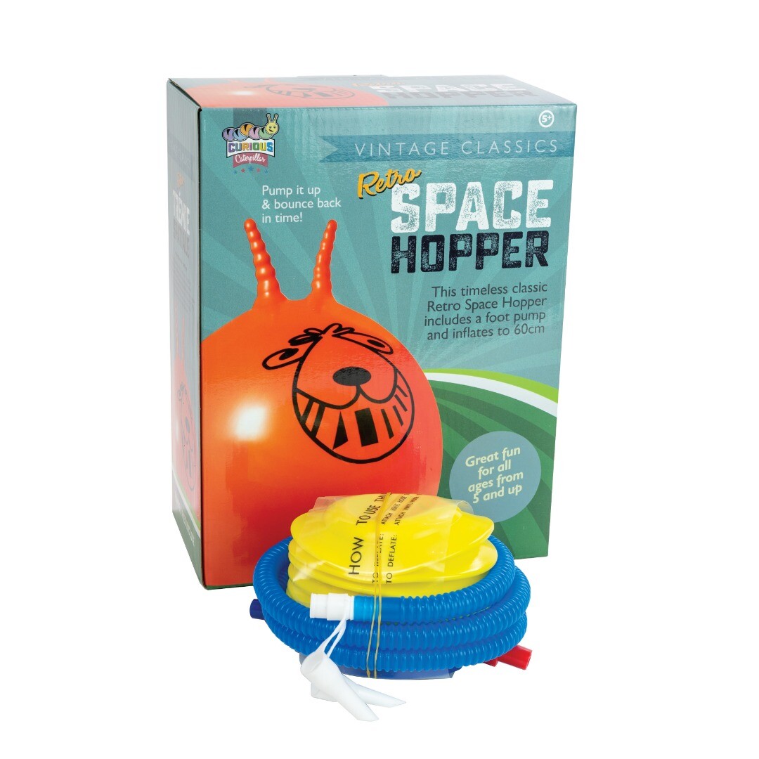 Retro Space Hopper Kids Adult Game 60cm With Foot Pump Included ...