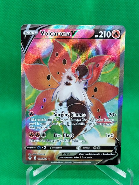 Pokémon TCG Volcarona V Evolving Skies 170/203 Holo Ultra Rare for sale ...