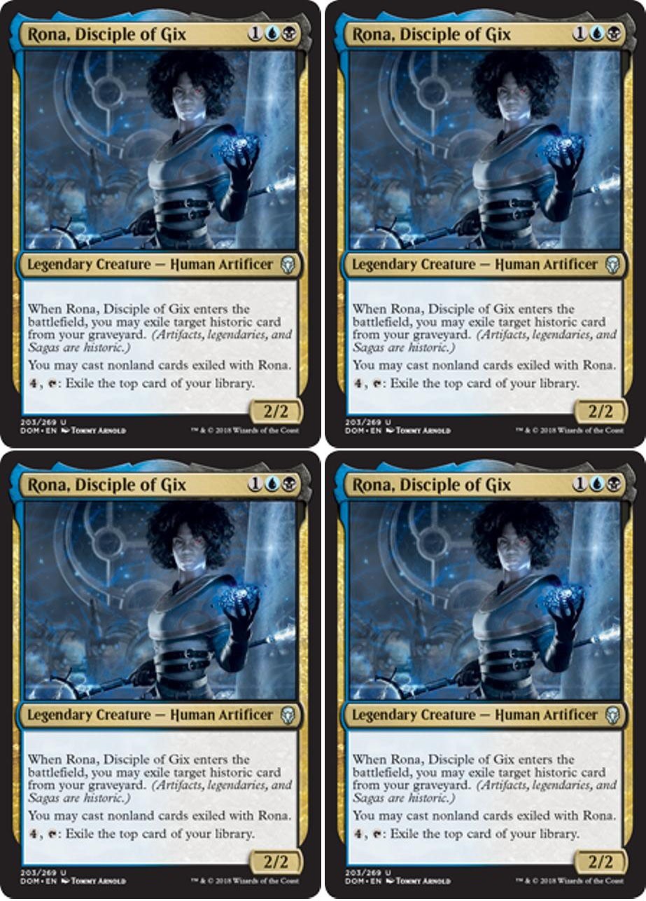 MTG - 4x RONA, DISCIPLE OF GIX - Dominaria (U) | eBay