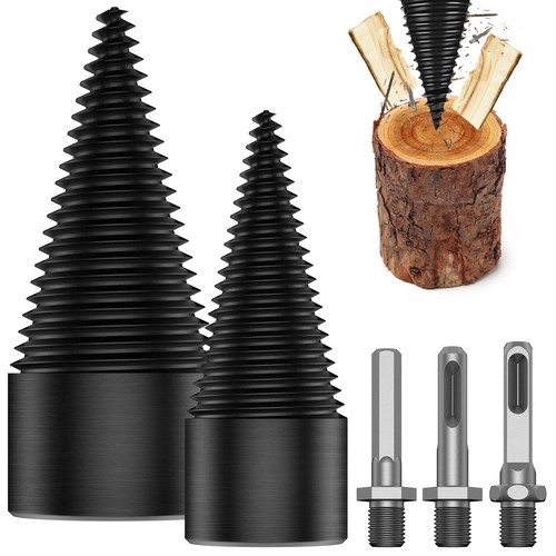 2x Firewood Log Splitter 32/42mm Wood Log Drill Bit with Hex/Round ...