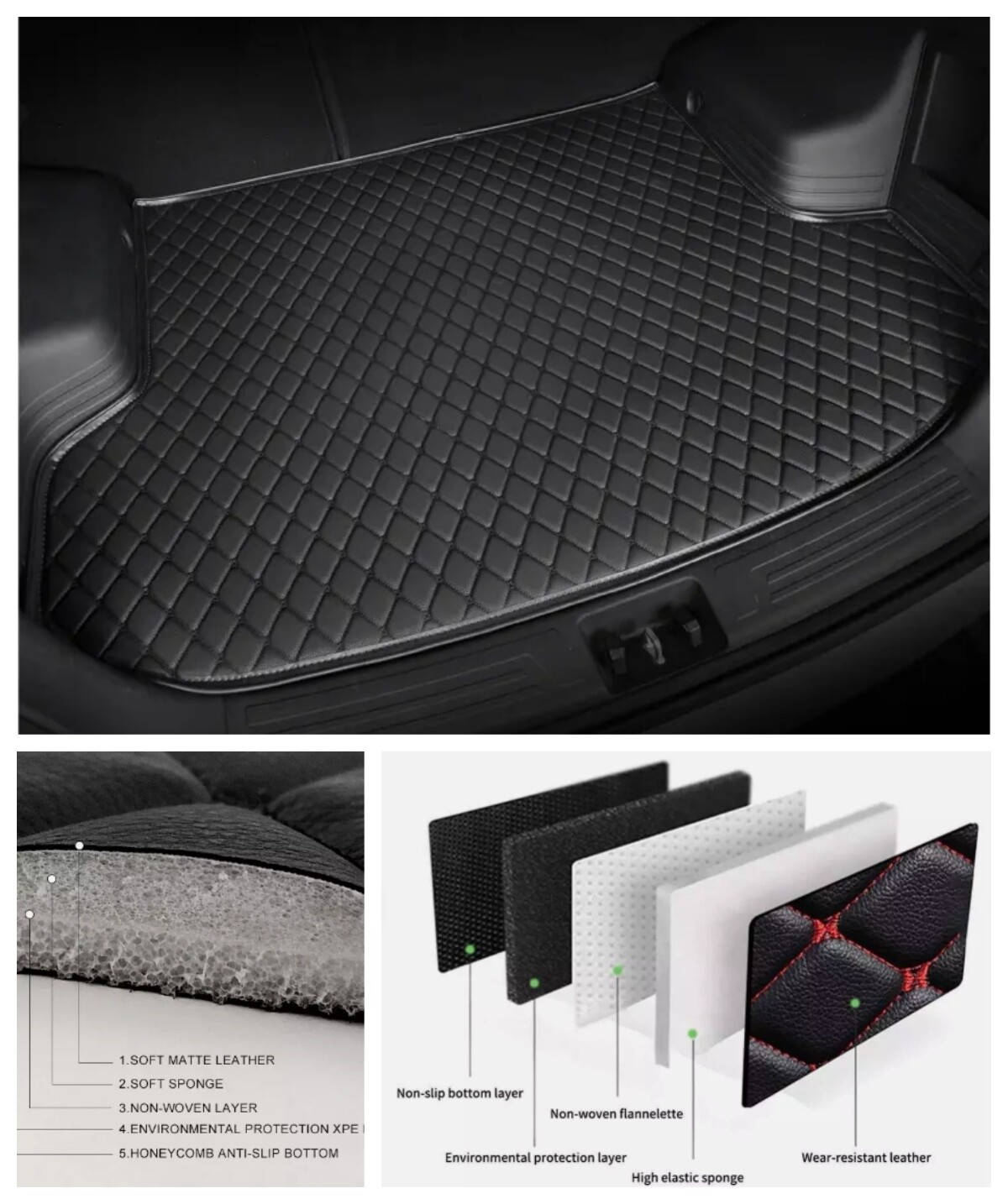 For Honda Accord Coupe Car Floor Mats Leather Easy Installation Liner ...