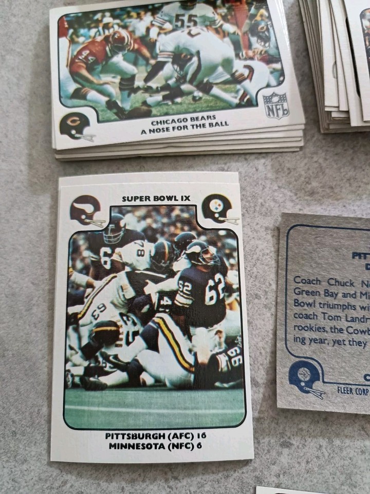 1977 Fleer Team Action Football Complete Set With Wax Pack, Wrappers ...