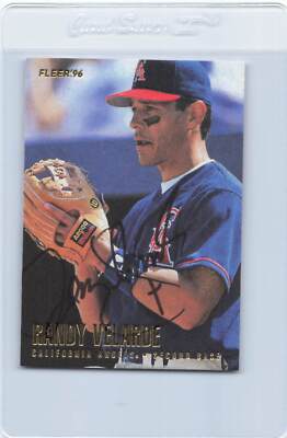 1996 Fleer #U22 Randy Velarde Angels Signed Auto *K1319 | eBay