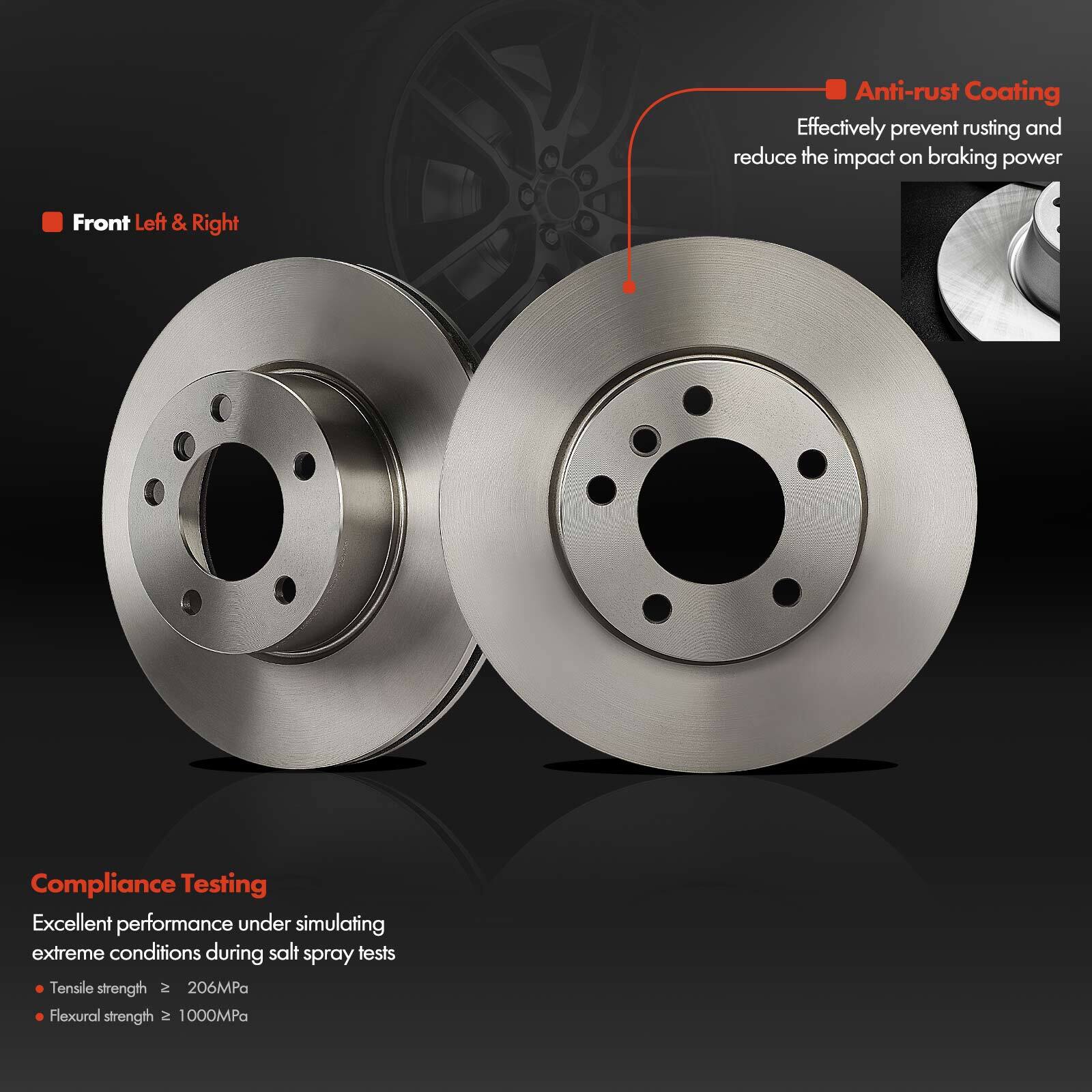 2x Brake Discs 300mm Front for BMW 1 3 Series Z4 E81 E87 E90 E91 E89 ...