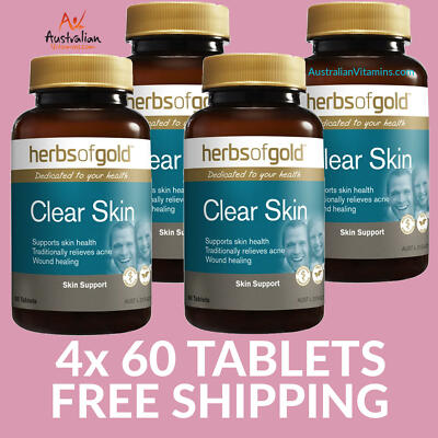 Herbs of Gold Clear Skin | 60 Tablets - 4 PACK - $28.95 each | eBay ...
