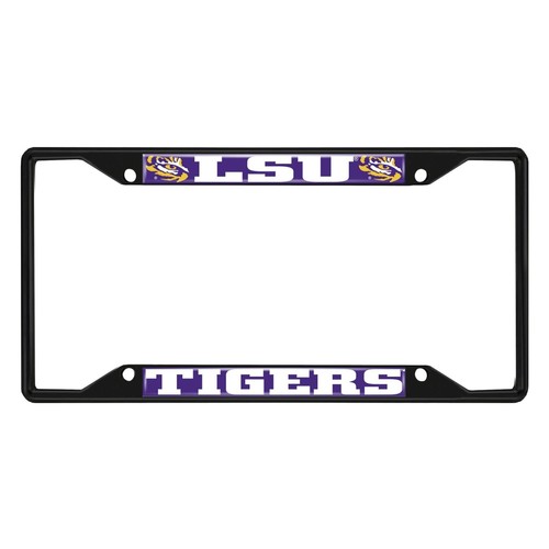 FANMATS 31261 LSU Tigers Metal License Plate Frame Black Finish | eBay