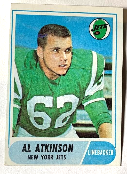 1968 TOPPS AL ATKINSON # 195 NEW YORK JETS IN VGEX | eBay