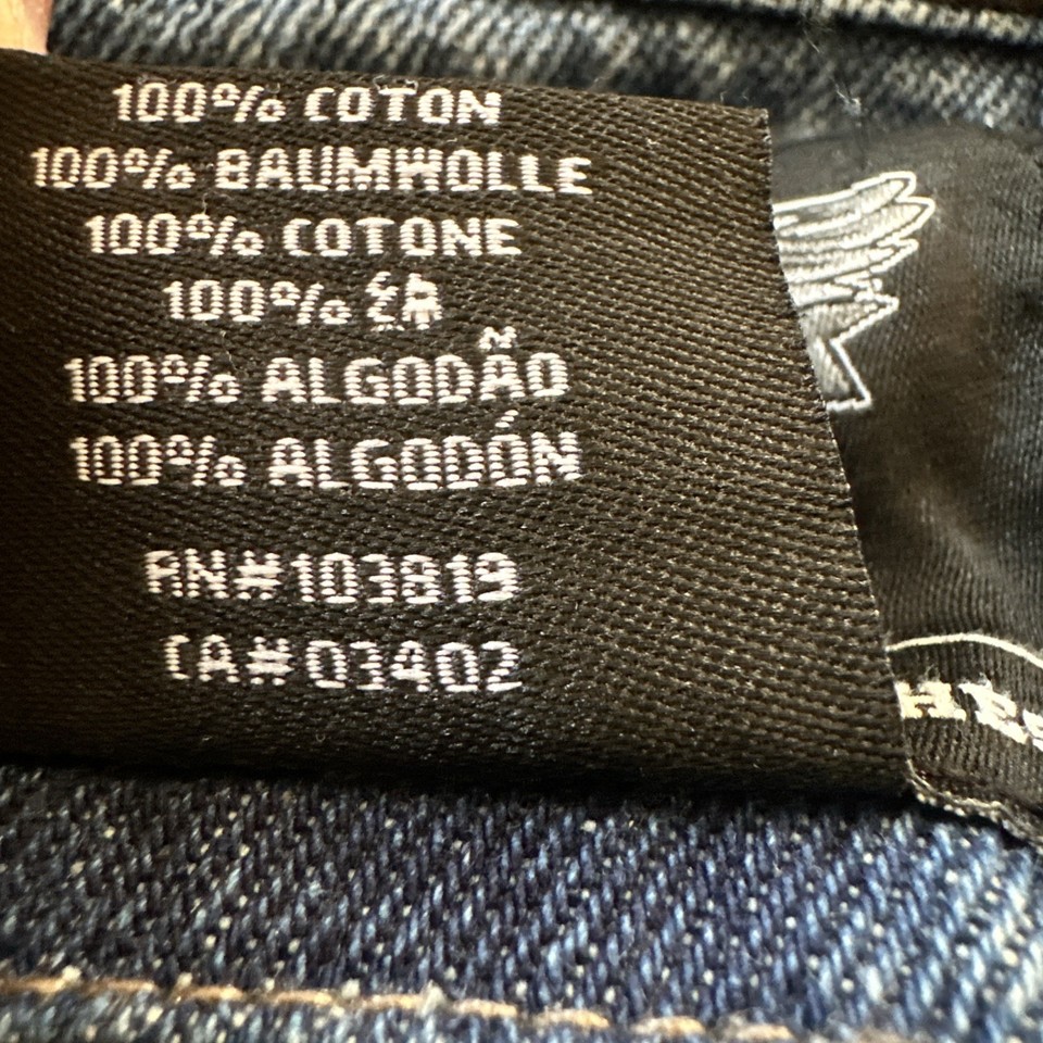 Genuine HARLEY DAVIDSON Large Motorcycle Embroidered Patch Denim Jean ...