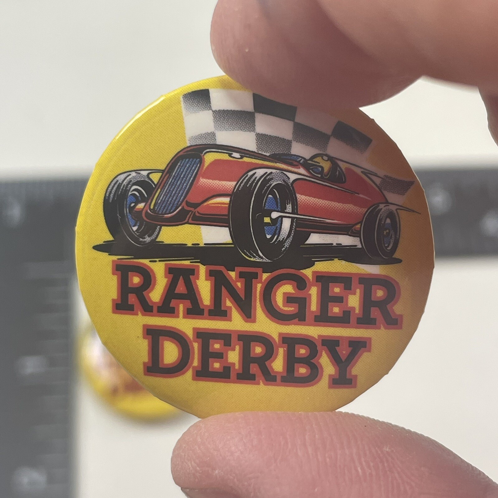 Red Race Car RANGER DERBY Pinback Button Lot Of 2 (Motorsports Racing ...
