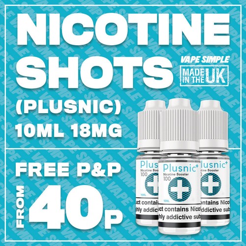Nicotine Shot 10ml 18MG 70VG 30PG Flavourless E-Liquid Nic Shots Vape ...