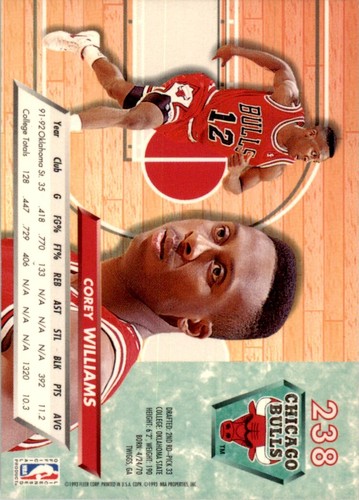 1992-93 Fleer Ultra Corey Williams Basketball Cards #238 | eBay