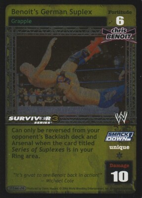 WWE: Benoits German Suplex (SS3) for Chris Benoit [Lightly Played] Raw ...