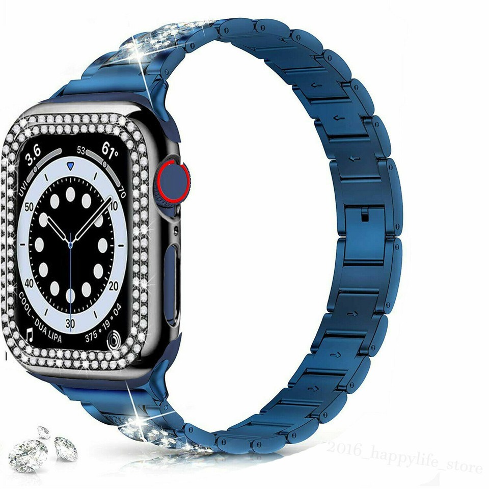 Bling iWatch Band+Bling Case For Apple Watch Band Series 11 10 9 8 7 6 ...