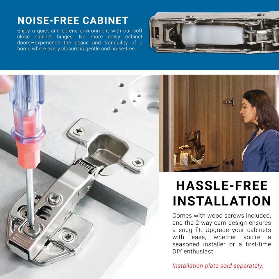DTC Pivot Pro 110 Degree Opening Angle, Inset Soft Closing Hinge ...
