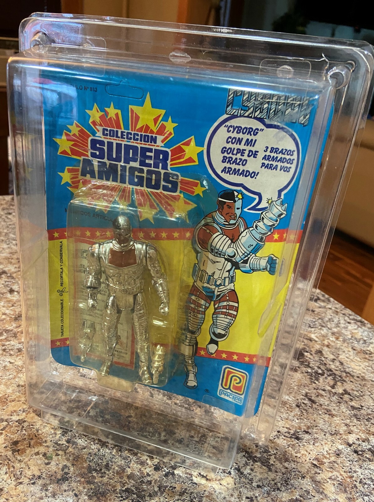 Vintage 1989 Kenner Super Powers Pacipa Cyborg-Rare w/ Protective ...