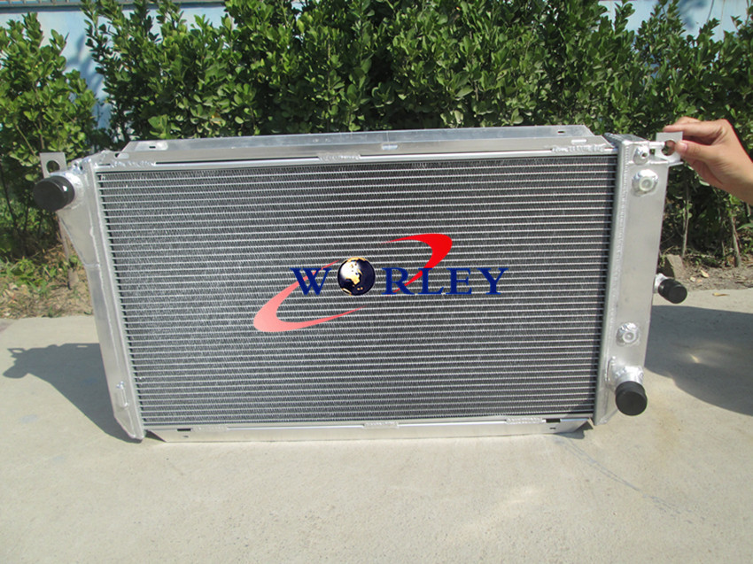 For Ford EF EF2 EL NF NL DF DL Falcon Fairline aluminum radiator + 2 ...