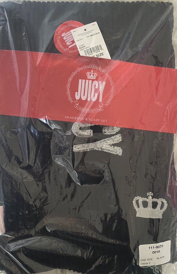 NEW Juicy By Juicy Couture Logo Scarf And Headband 2-pc. Cold Weather ...