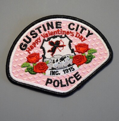 Gustine California Police Valentine's Day Patch ++ Mint Merced County ...