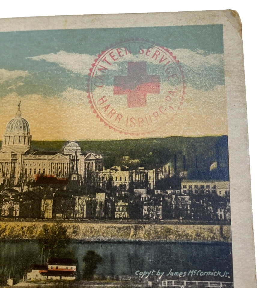 1919 Harrisburg, Pennsylvania Canteen Service Stamp, State Capital ...