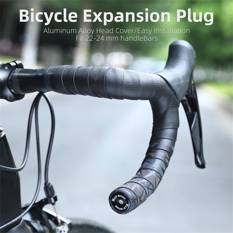 WEST BIKING Bicycle Handlebar Cover Bar End Cap MTB Road Bike Bar End ...