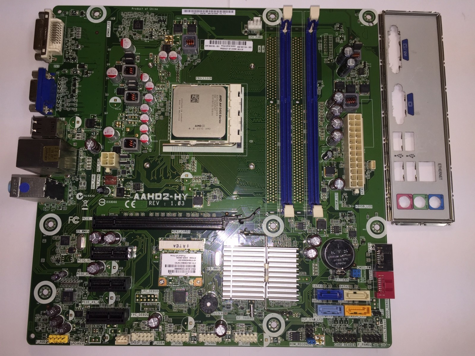HP AAHD2-HY Holly2 Socket FM1 AMD Motherboard w/Faceplate TESTED! | eBay