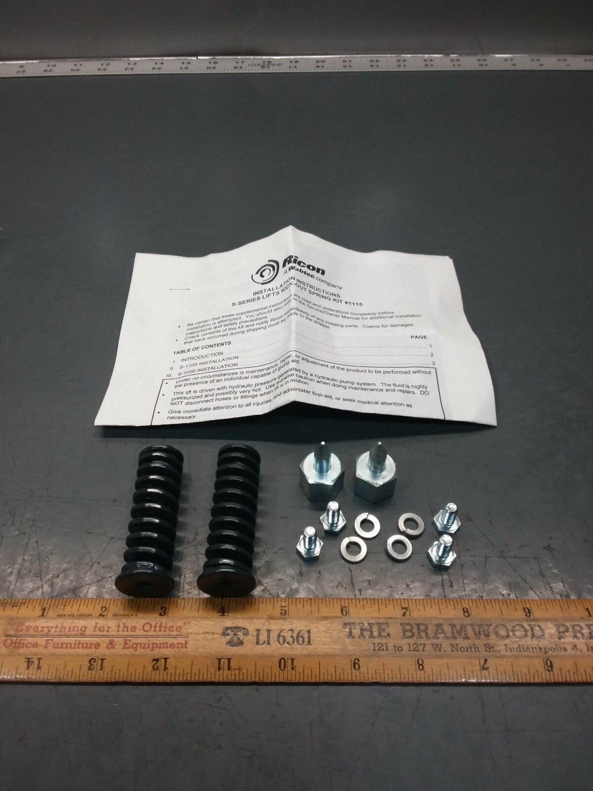 Ricon+Wheelchair+1115+Kick-Out+Spring+Kit+For+S-Series+Lifts+** for ...