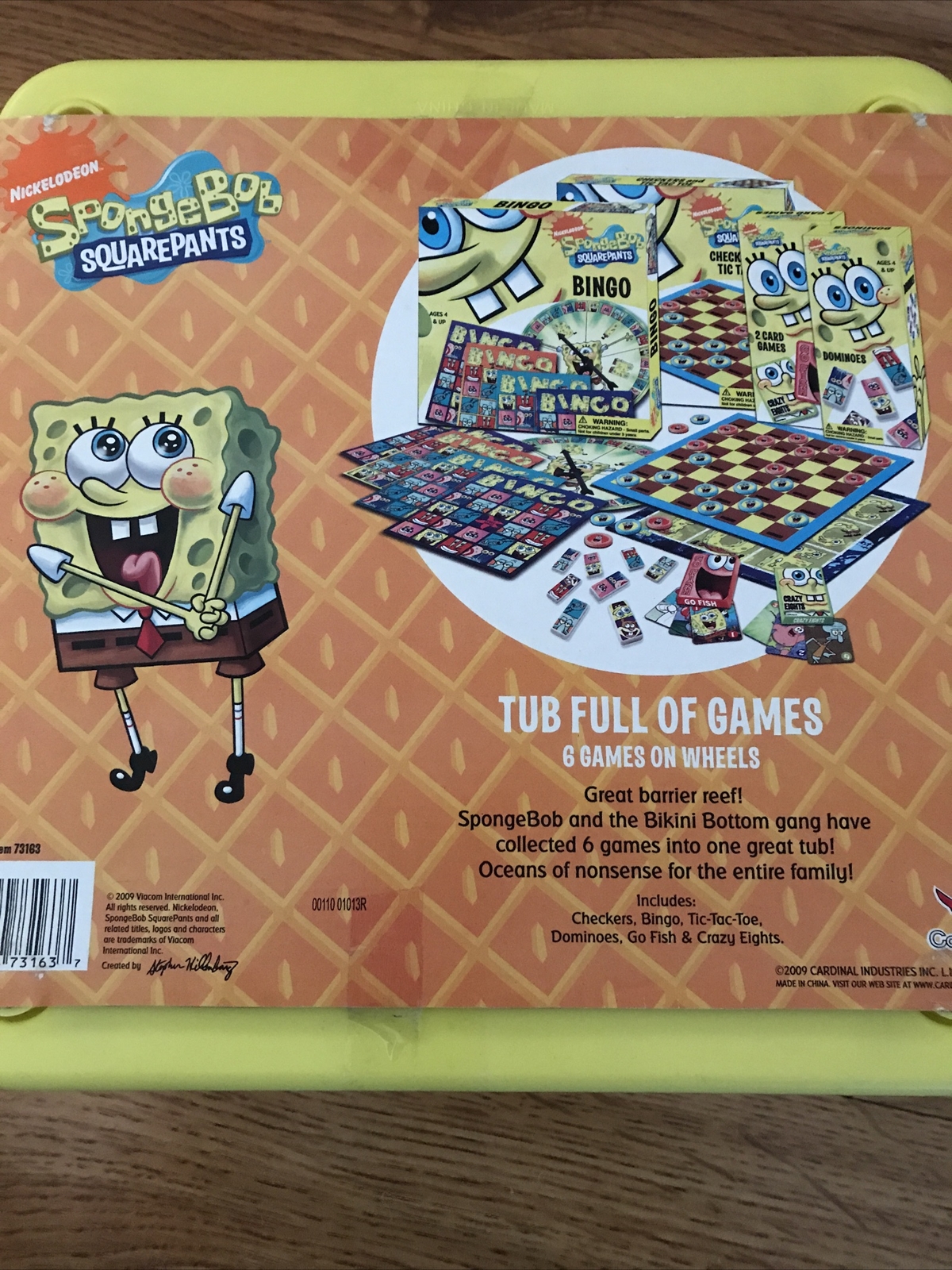 New Spongebob Games Checkers Bingo Tic Tac Toe Go Fish Crazy 8 Dominoes ...