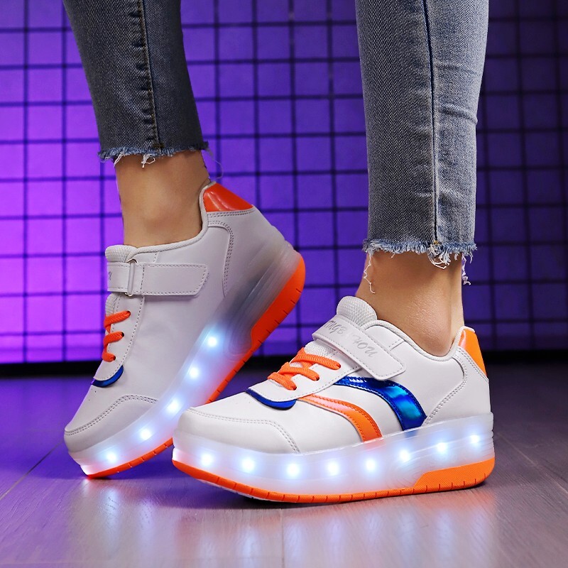 Led Roller Shoes Girls Boys Kids Flashing Wheels Rollers Sneakers ...