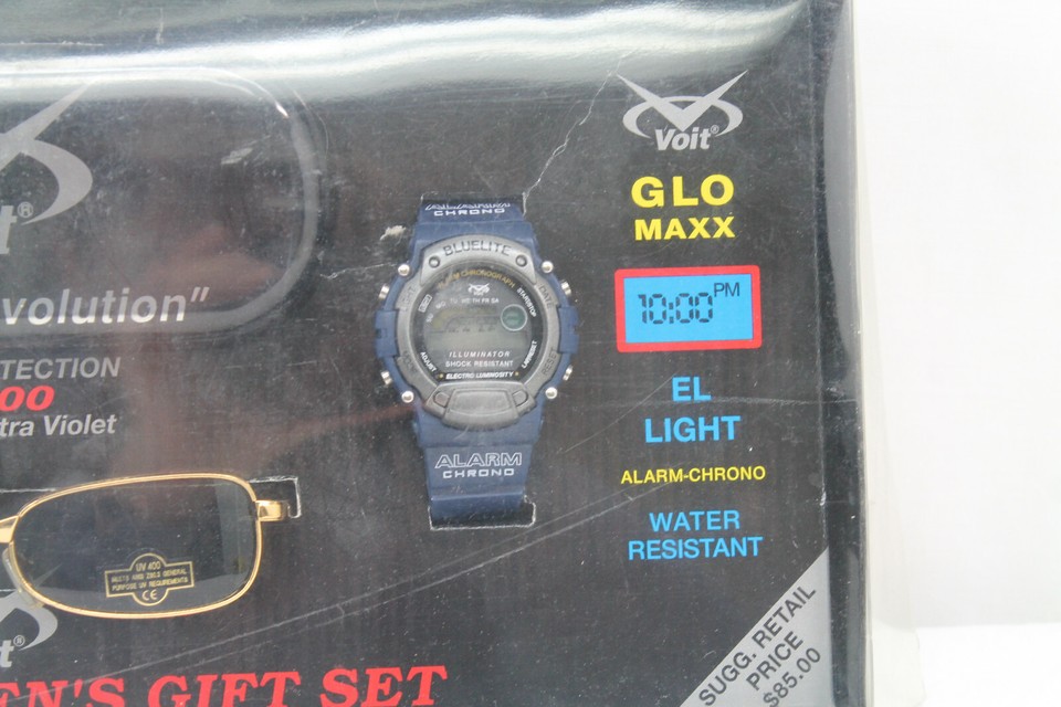 Vintage Voit Glo Maxx Wrist Watch Sunglasses and Case Gift Set NOS | eBay