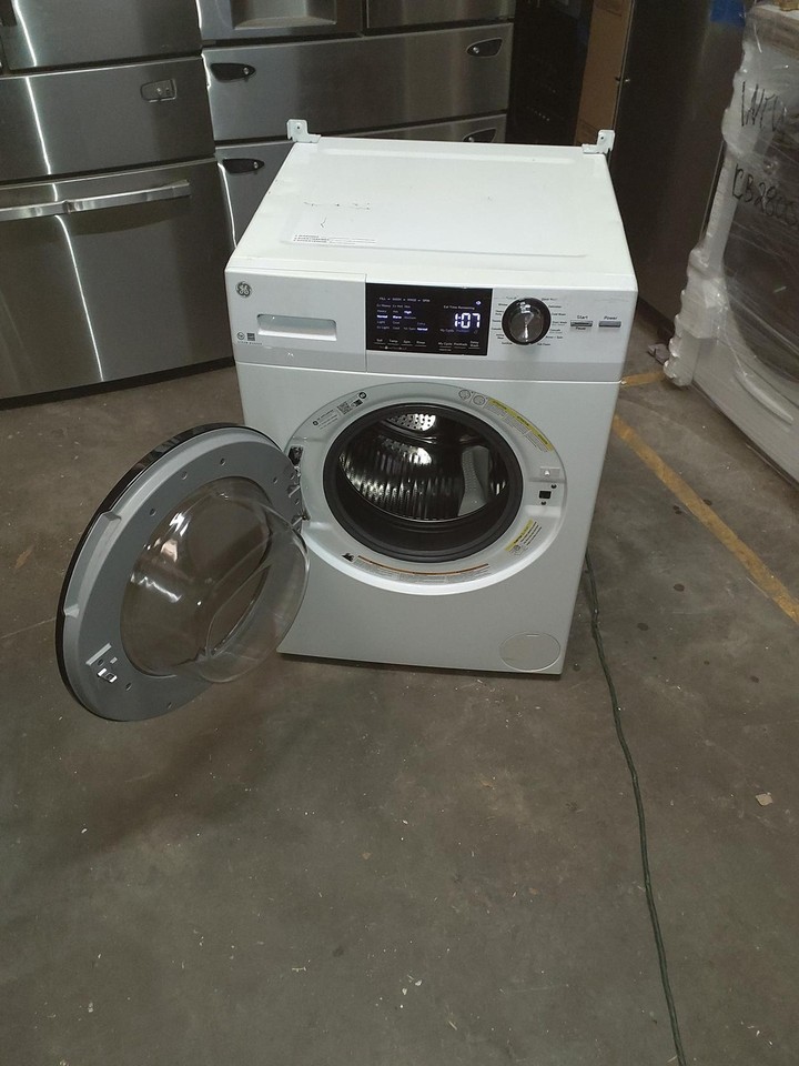 GE GFW148SSMWW Frontload Washer with Steam, 2.4 Cu. Ft. Capacity, White ...