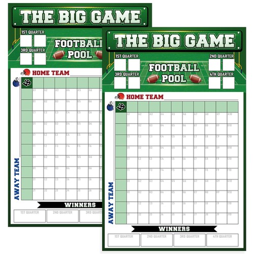 2 Packs Football Pool Poster, 27.5 X17.7 Inch, Football Party ...