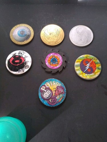 7 Vintage Pog Metal Slammers From 94 Or 95 Warhead Marvel Eyeball | eBay