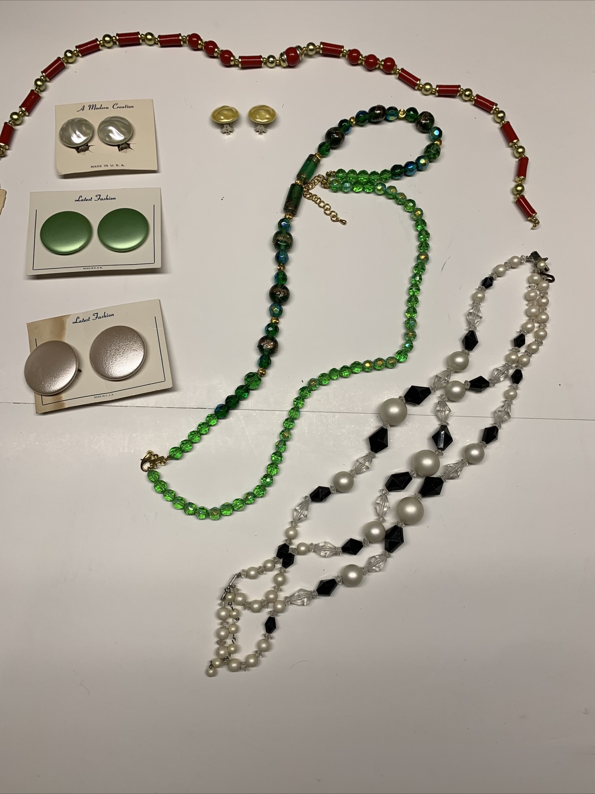 Vintage 50’s And 60’s Costume Jewelry Lot(a-8) - Gem