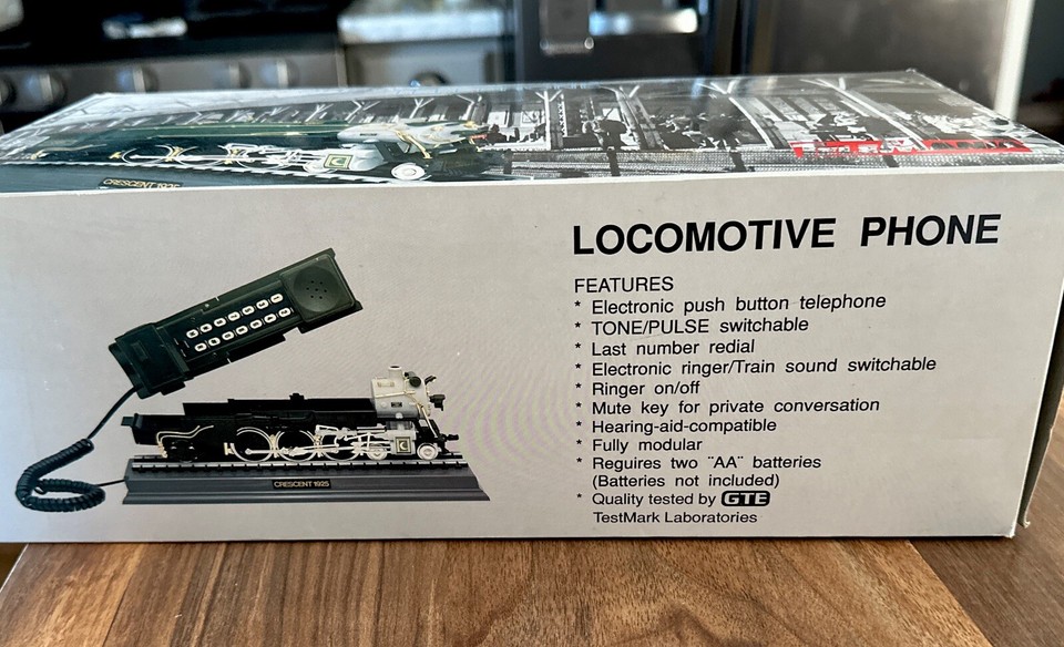 Vintage Telemania Crescent Train 1925 Locomotive Telephone Phone ...