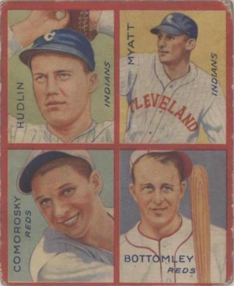 1935 Goudey 4-in-1 - R321 Jim Bottomley, Adam Comorosky, Willis Hudlin ...