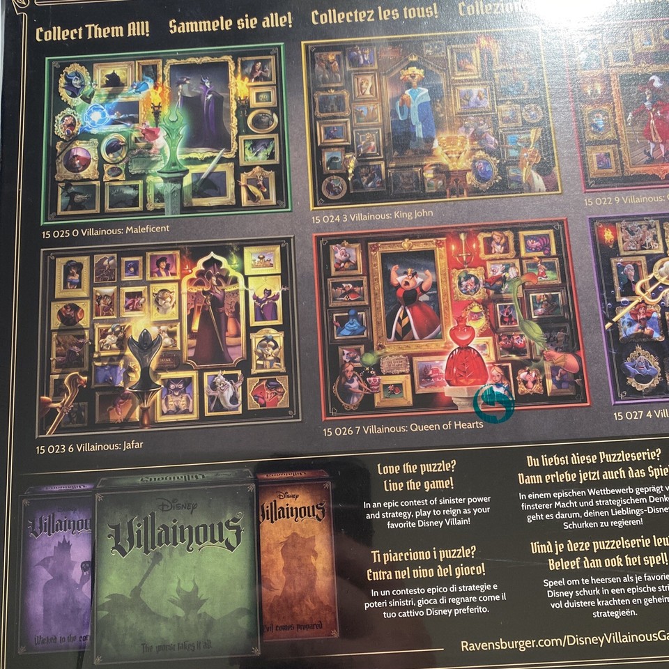 Disney Villainous Captain Hook Ravensburger puzzle 1000 Piece Sealed ...