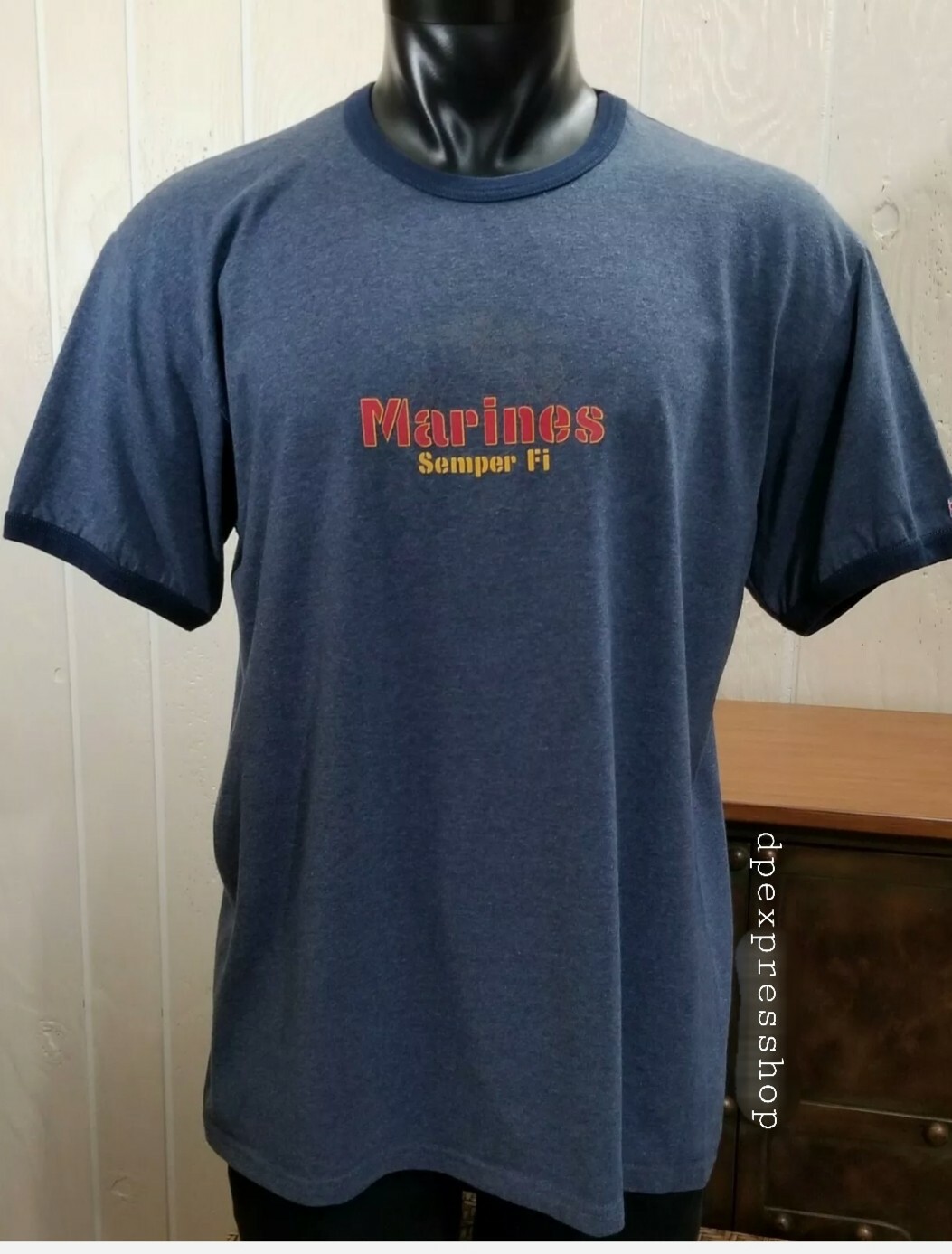 Soffe USMC United States Marine Corps EGA Blue S/S Me… - Gem