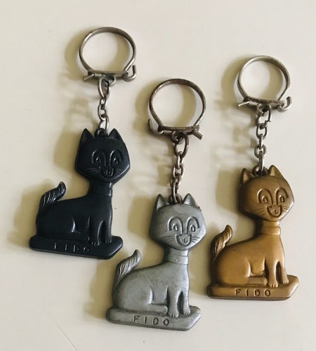 PORTE-CLÉS ANCIENS * CHATS" FIDO " ALIMENTATION ANIMALE / KEYCHAINS | eBay
