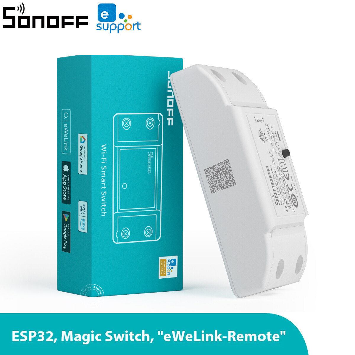 SONOFF BASICR4 DIY Switch WiFi Smart Light Switch ESP32 Chip eWeLink ...