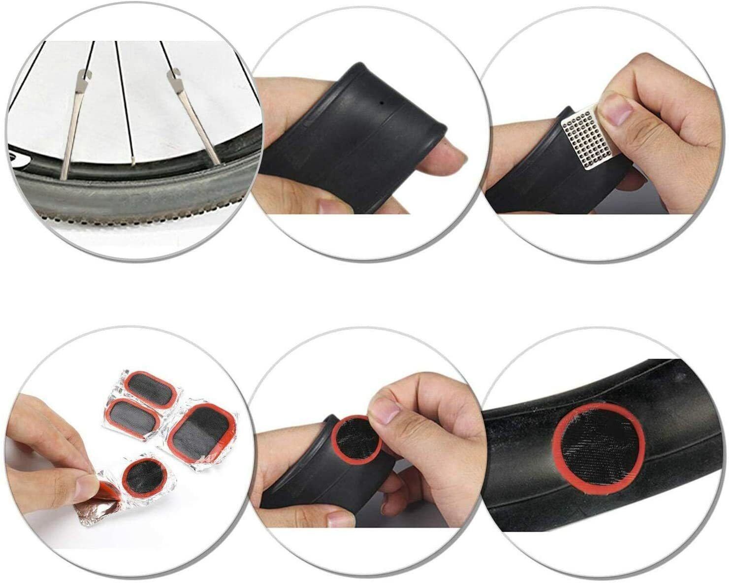 Bicycle Cycle Tyre Repair Kit Inner Bike Tube Puncture Patch Lever ...