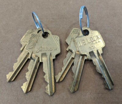 5 Pin Schlage Keyway W/ Arrow/Neutral Head Precut Keys sets of 3 keys ...