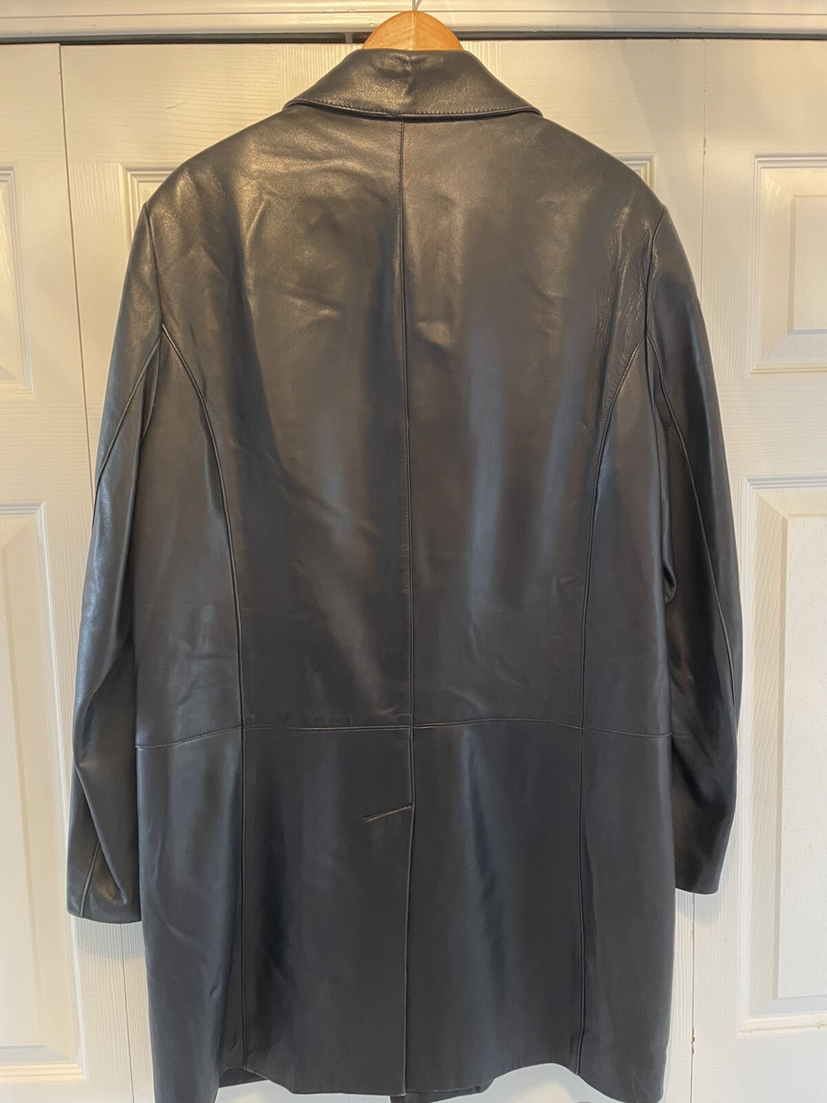 Danier Vintage Mens Long Leather Jacket Size Medium G… - Gem