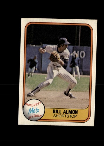 Bill Almon 1981 Fleer Baseball Card #332 New York Mets + Fast Free Ship ...